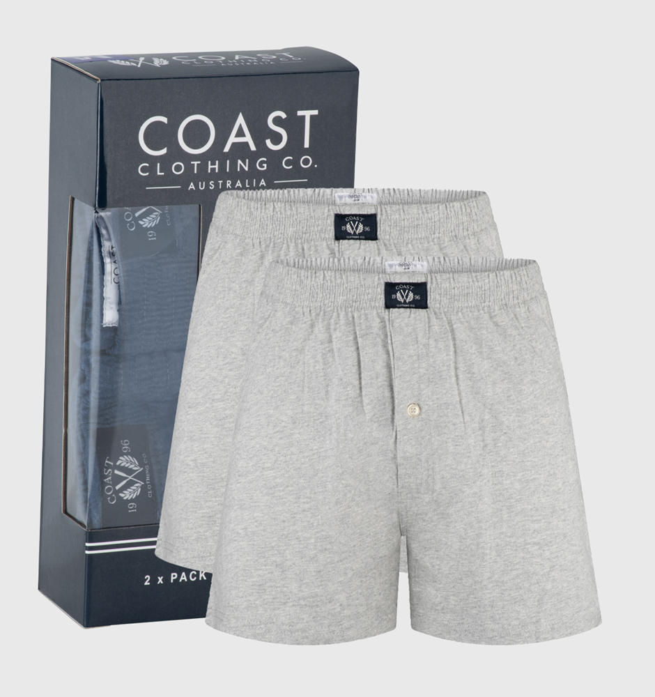 2-Pack Knit Boxers – Soft Cotton Everyday Comfort | Coast Clothing Co.