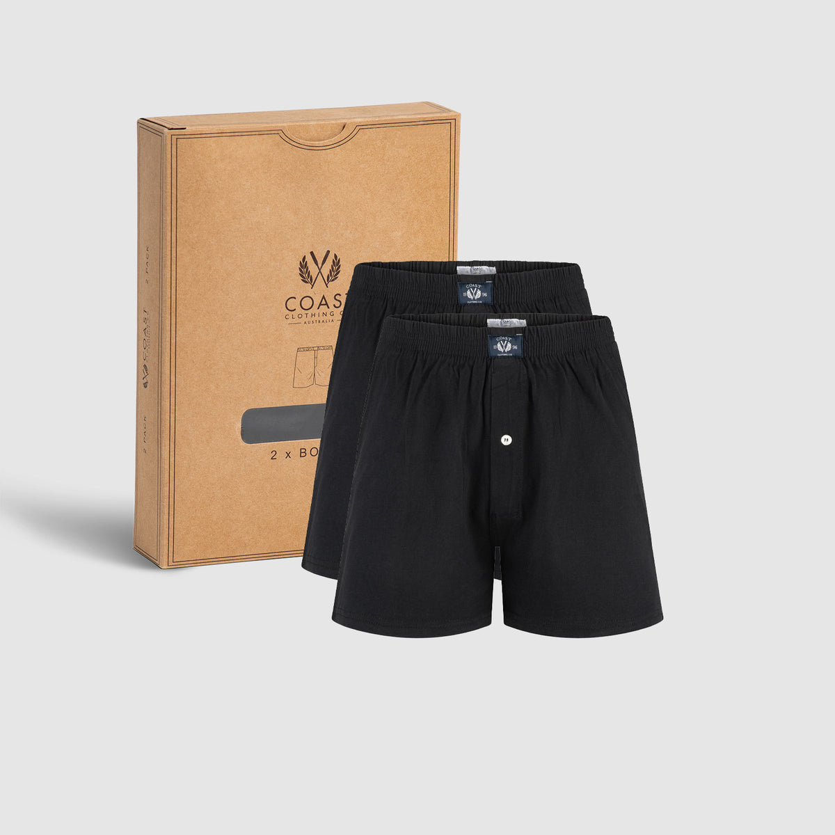 2‑Pack Knit Boxers – Soft Cotton Jersey Briefs | Coast Clothing Co.