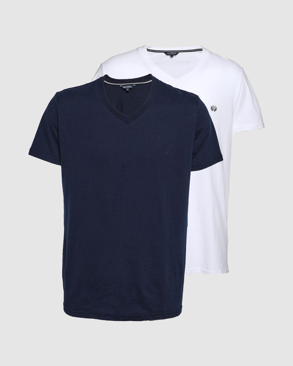 2 Pack V Neck Essential Tees – Coast Clothing Co